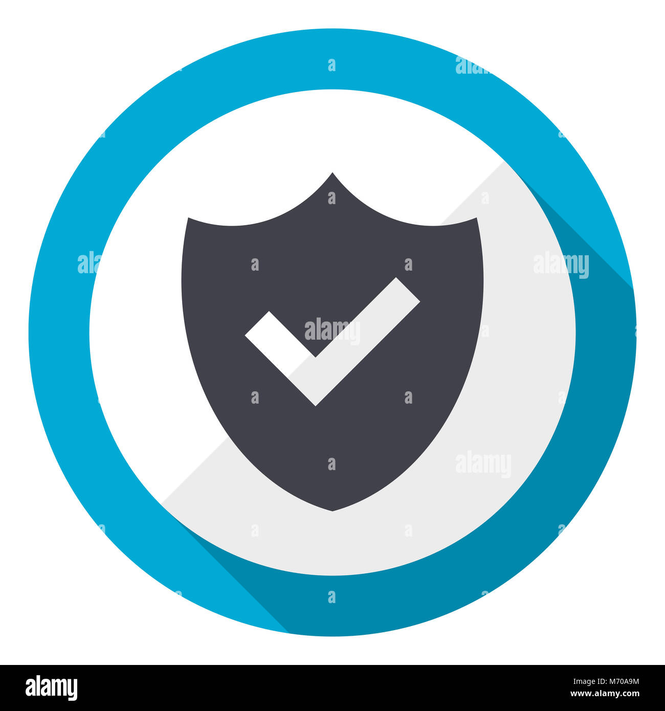 Shield check mark logo icon Cut Out Stock Images & Pictures - Alamy