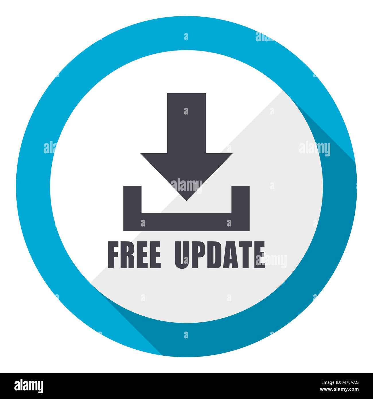 Free update blue flat design web icon Stock Photo - Alamy