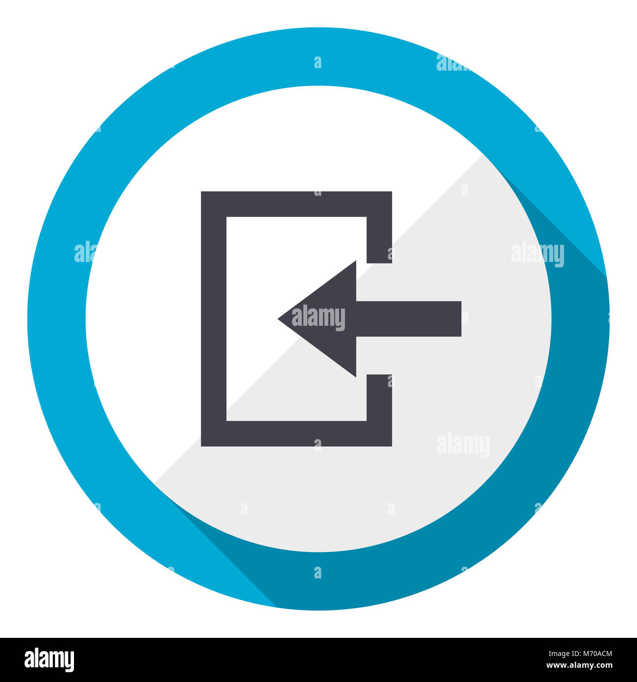 Enter blue flat design web icon Stock Photo - Alamy