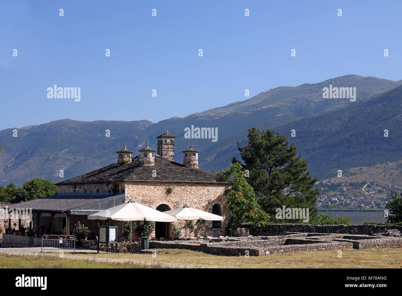 old stone house Ioannina Greece summer season Stock Photo - Alamy