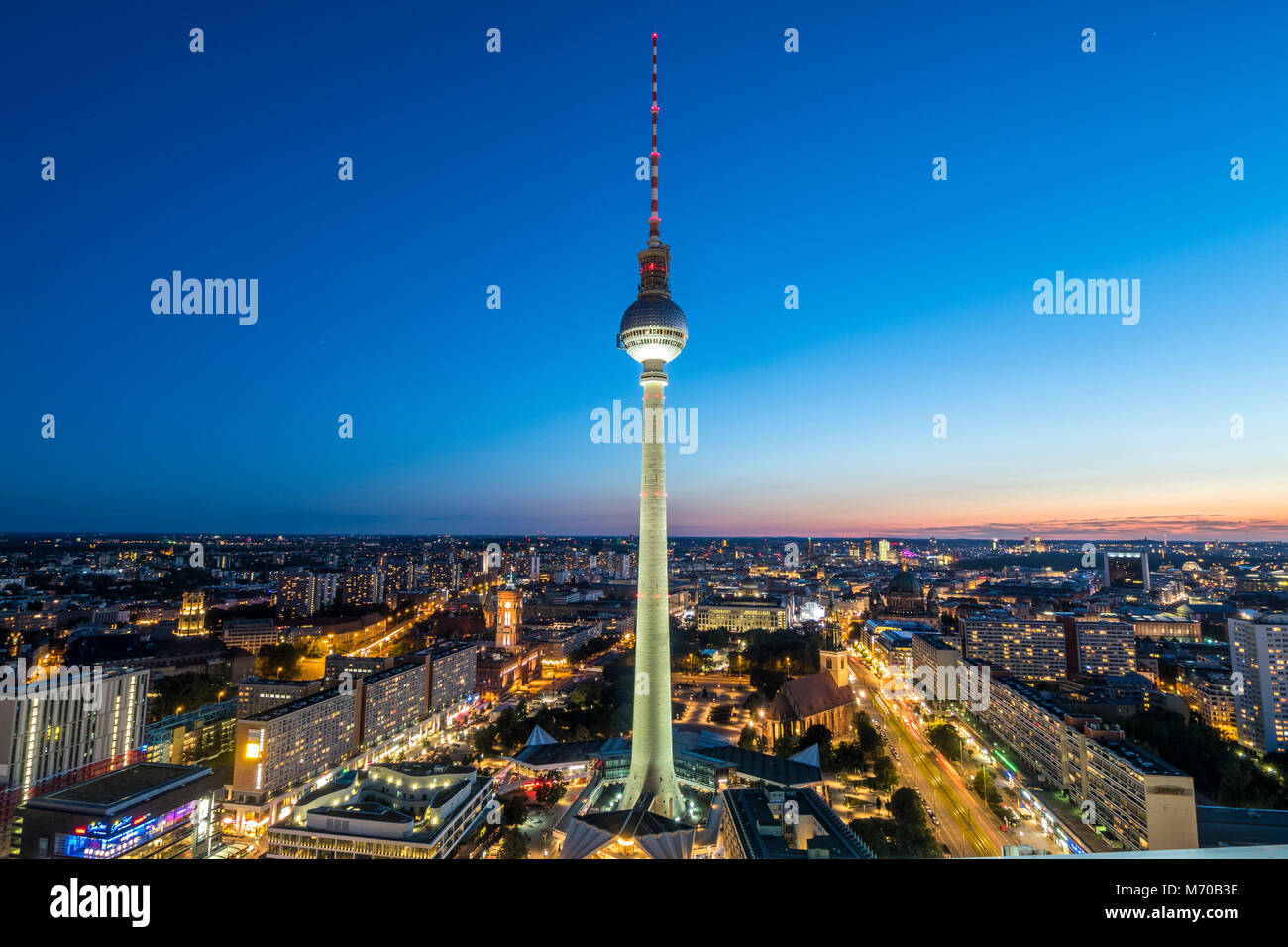 Berliner Fernsehturm Television Tower, Berlin, Germany. 368m-tall tower ...