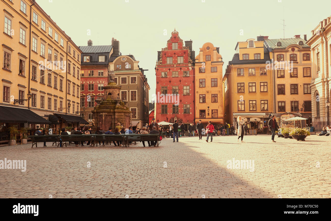 Stortorget, Gamla Stan, Stockholm, Sweden, Scandinavia. Stortorget (The ...