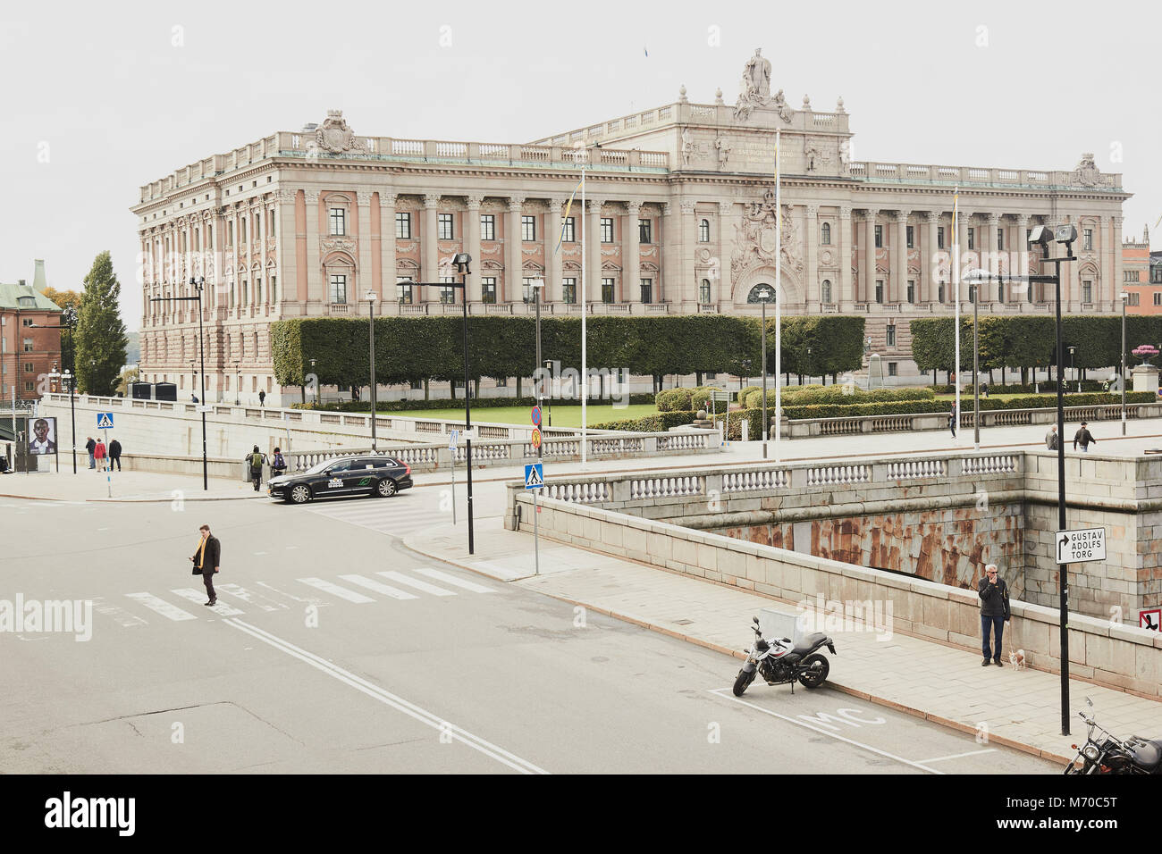 Swedish Parliament building, (Riksdagshuset), Helgeandsholmen, Stockholm, Sweden, Scandinavia ...