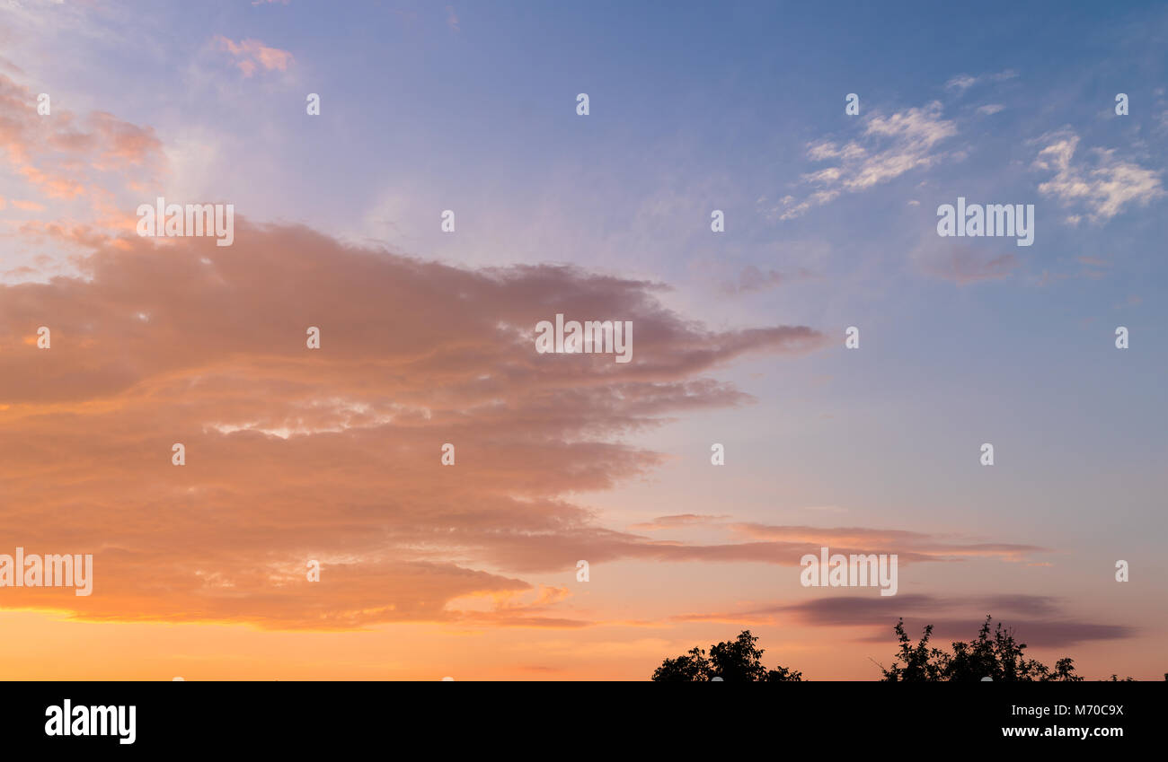 Beautiful orange sunset sky Stock Photo - Alamy