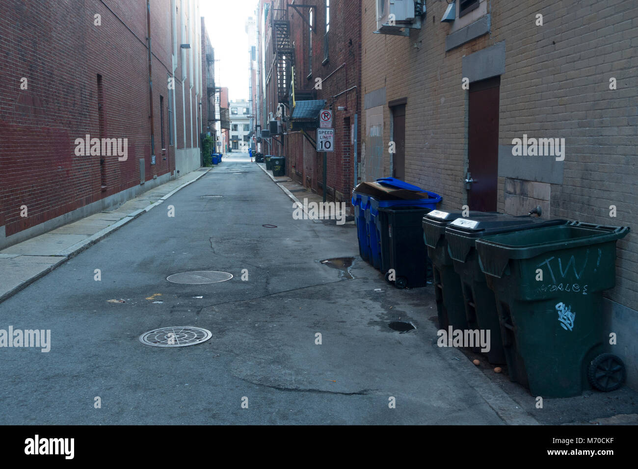 alley way in Portland Maine Stock Photo - Alamy