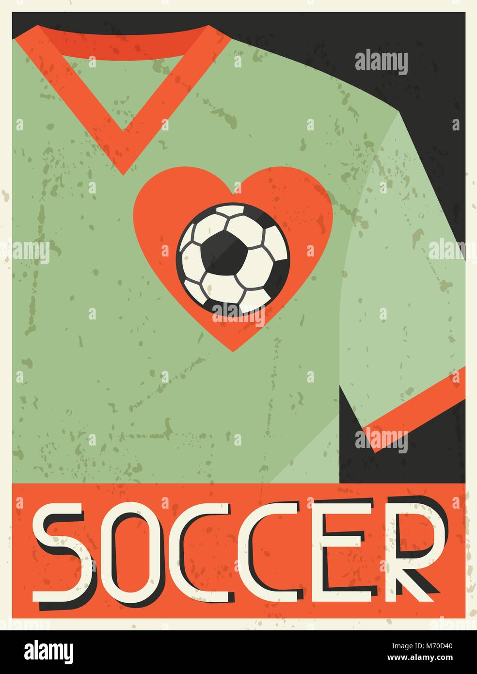 Retro football poster hi-res stock photography and images - Alamy