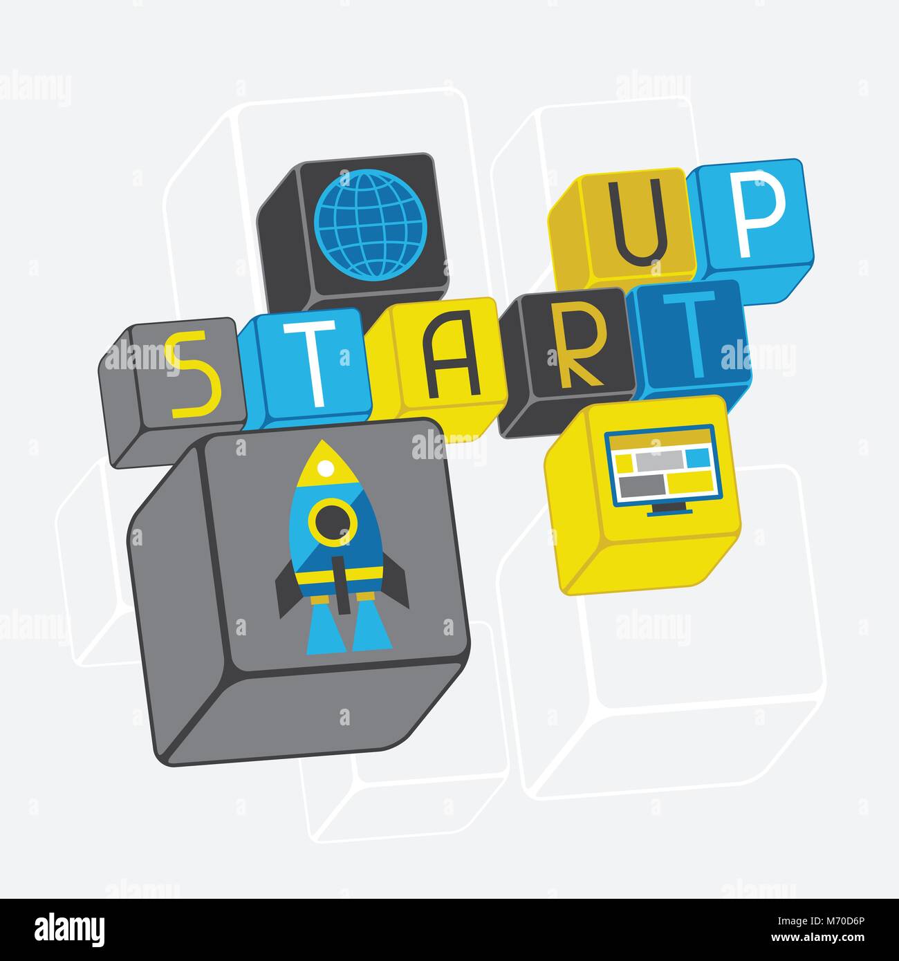 Start block Stock Vector Images - Alamy