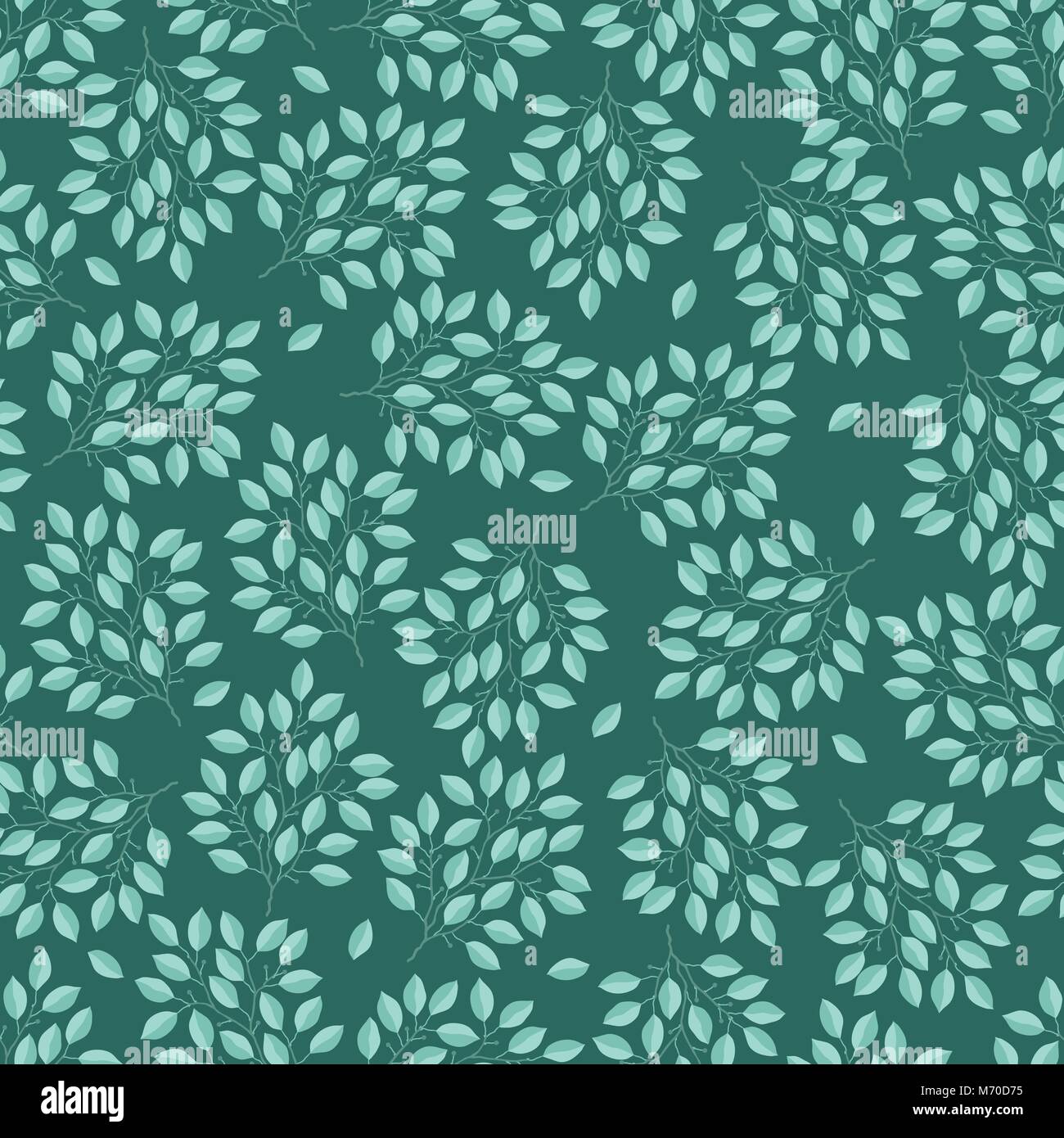 Natural seamless pattern with branches of leaves Stock Vector Image ...