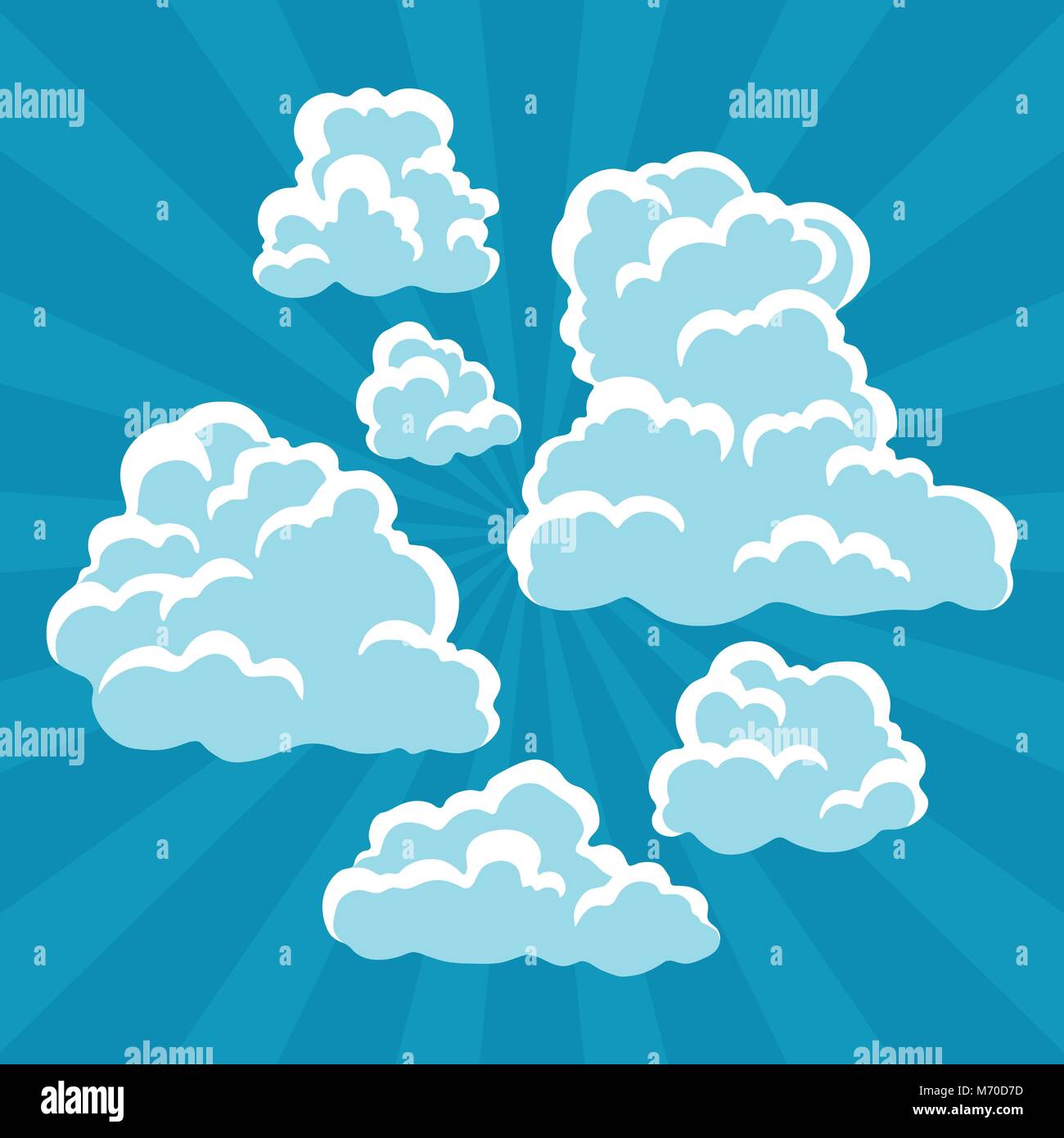Rays light cloudy sky Stock Vector Images - Alamy