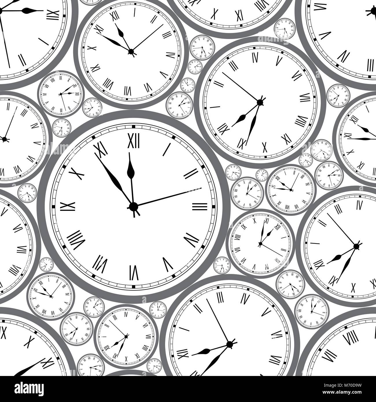 Seamless pattern with watches. Stylish vector texture Stock Vector ...