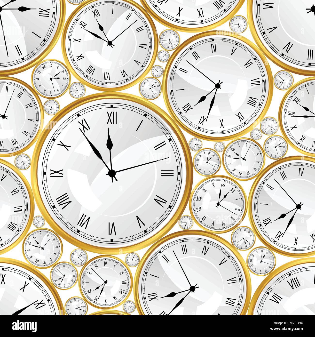 Seamless pattern with watches. Stylish vector texture Stock Vector ...
