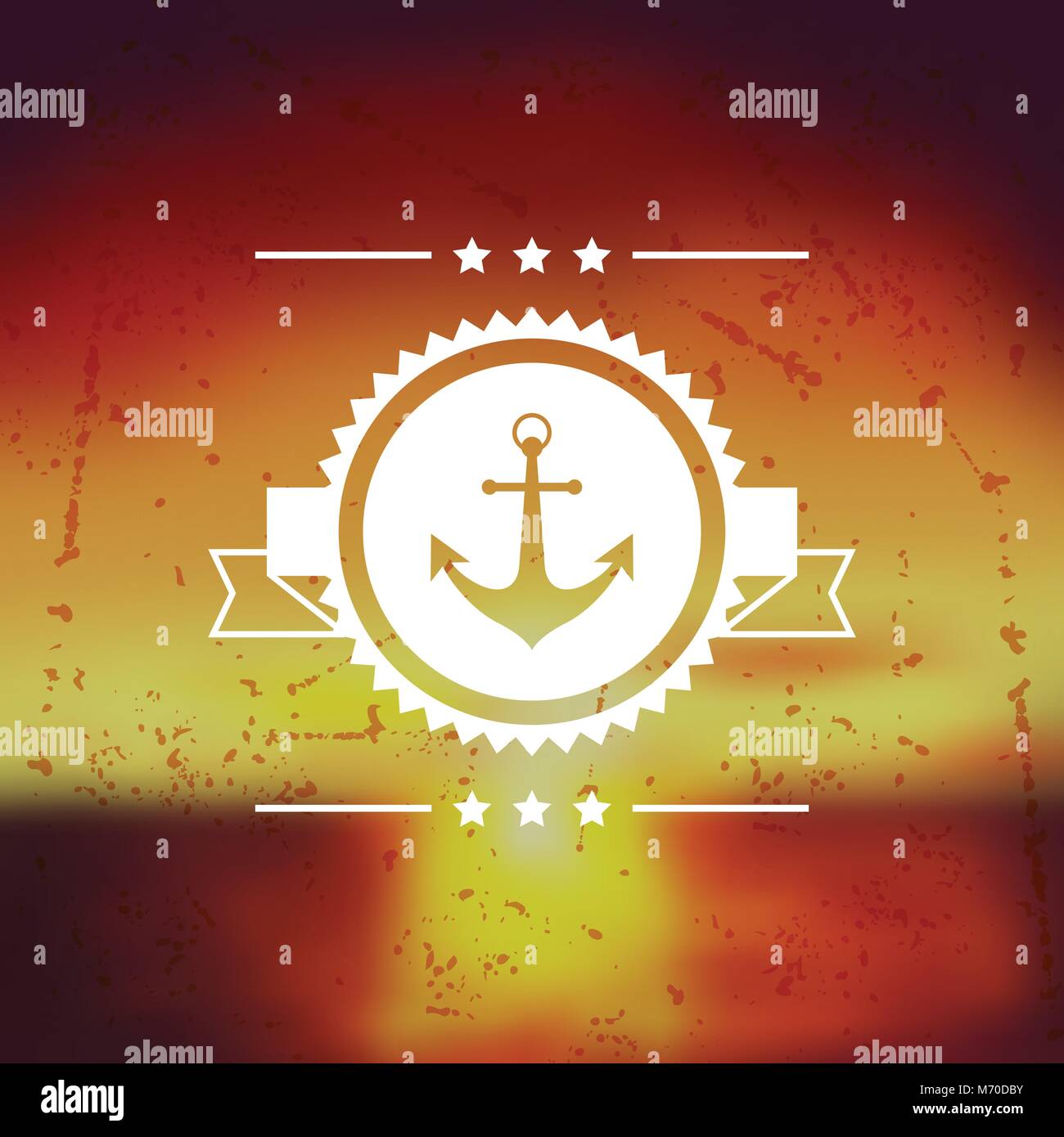 Design postcard with marine label and symbol Stock Vector Image & Art ...