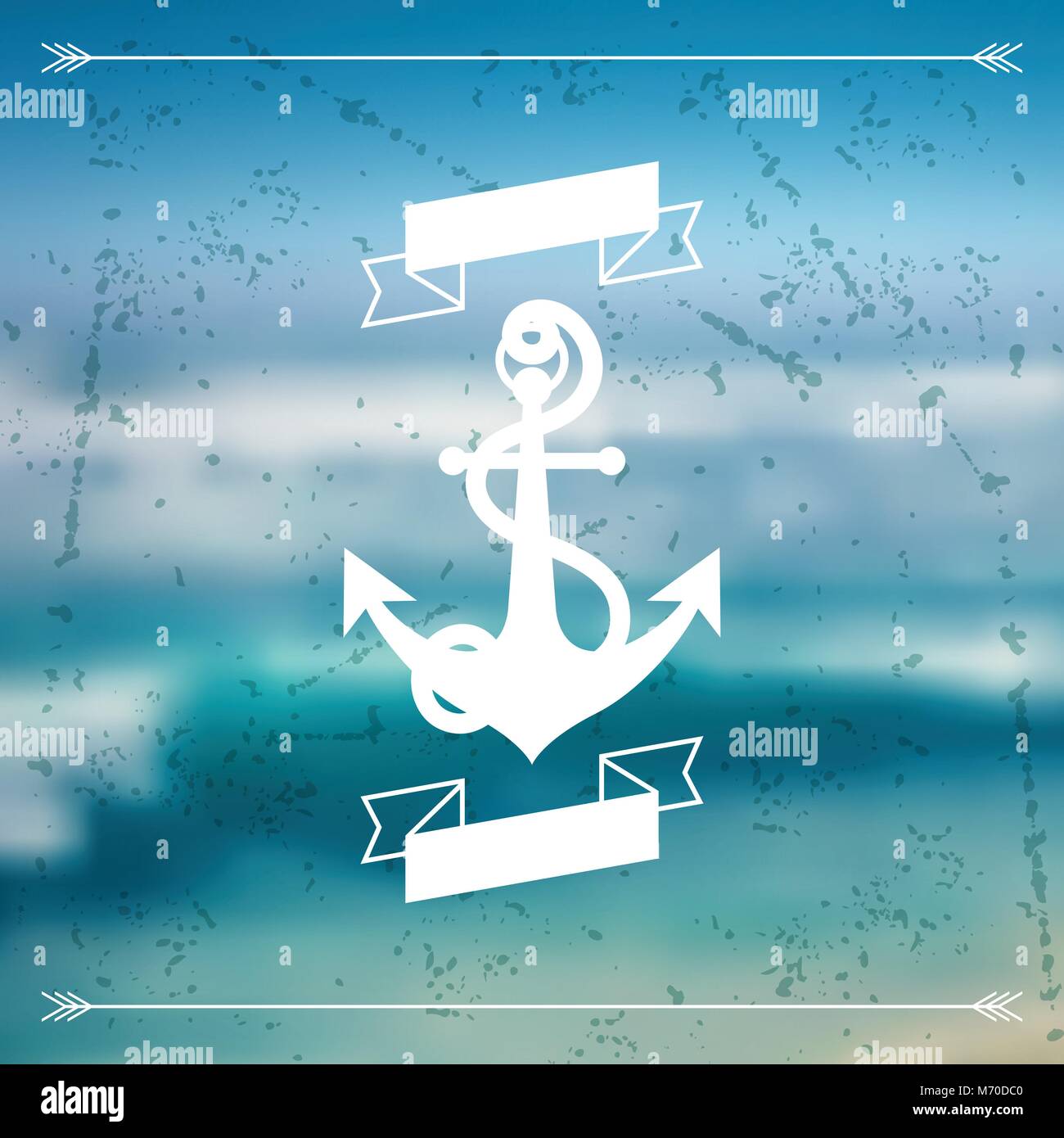 Design postcard with marine label and symbol Stock Vector Image & Art ...