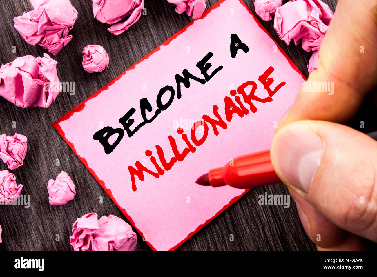 Text sign Become A Millionaire. Business concept for Ambition To Become ...