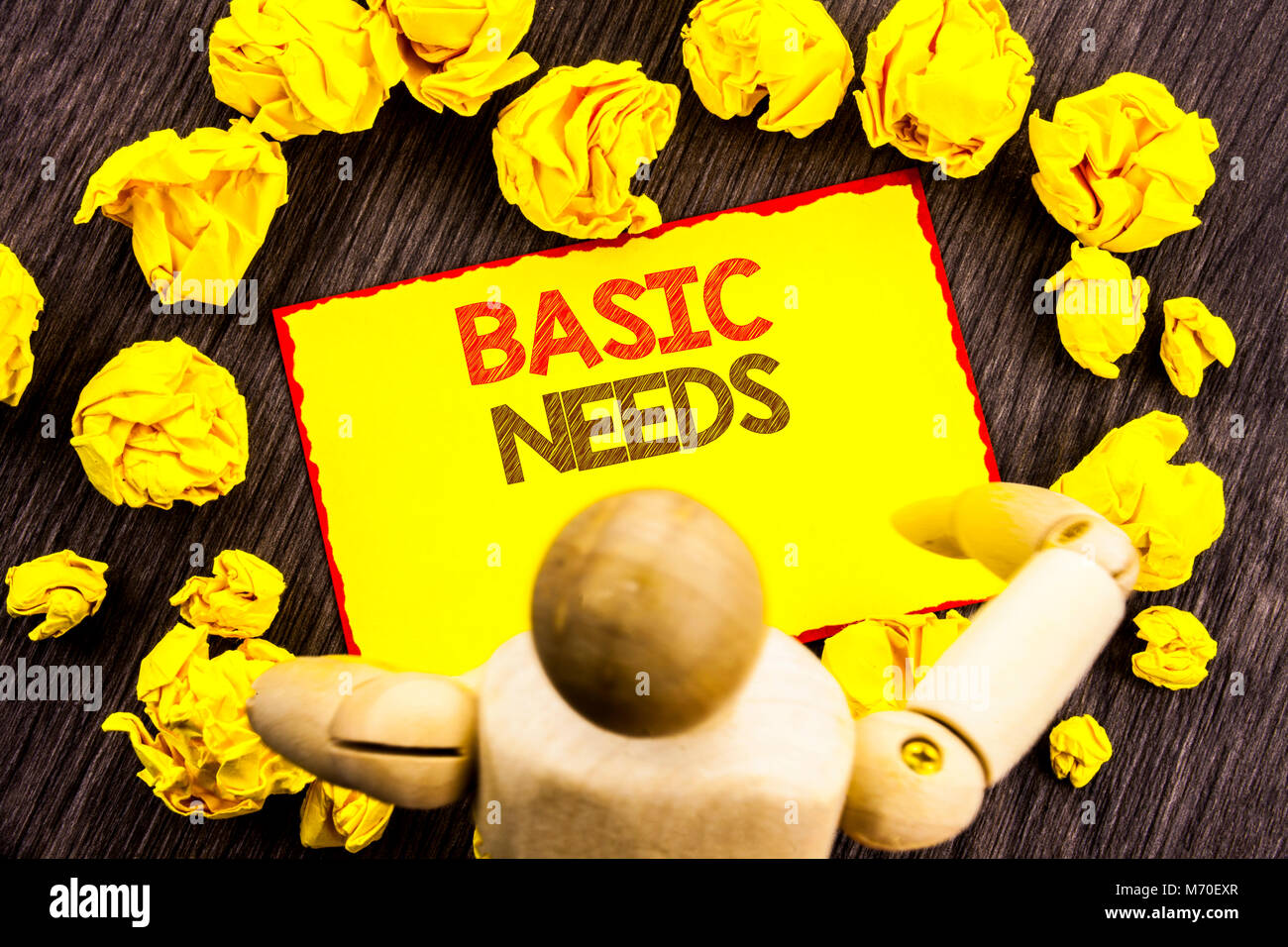 Writing text showing Basic Needs. Business photo showcasing Health In ...