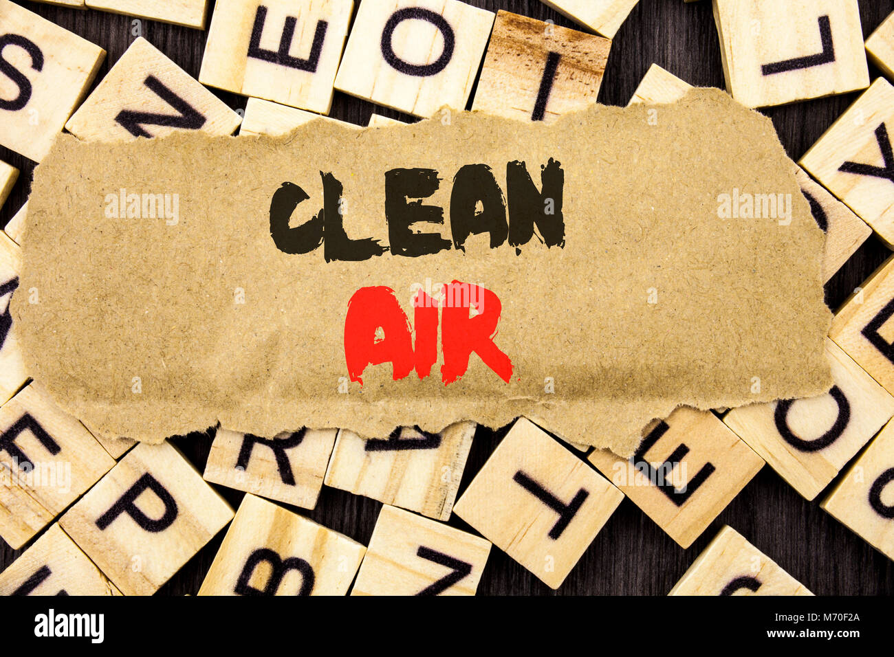 Handwriting Announcement text showing Clean Air. Concept meaning Global ...