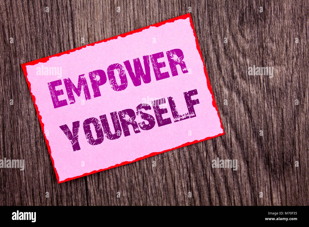 Handwriting Announcement text showing Empower Yourself. Conceptual ...
