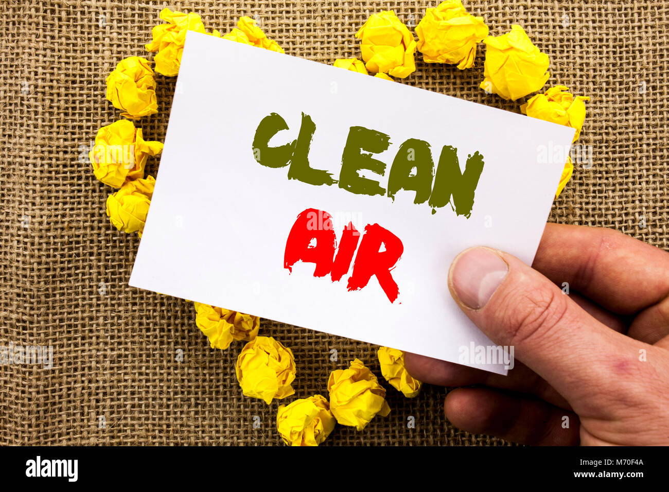 Handwritten text sign showing Clean Air. Conceptual photo Global ... Handwritten text sign showing Clean Air. Conceptual photo Global ...