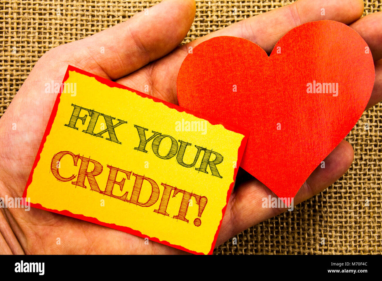 Handwriting text showing Fix Your Credit. Business concept for Bad ...