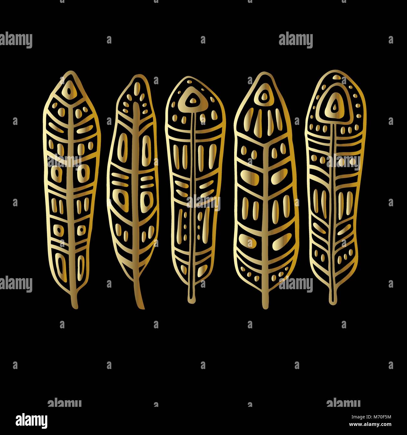 Vintage Feather vector set Stock Vector Image & Art - Alamy