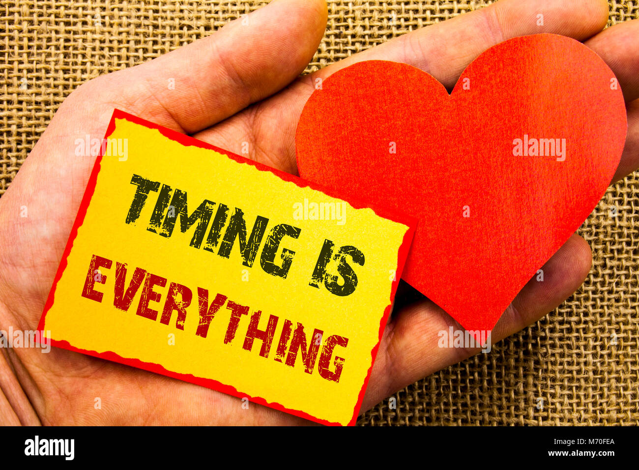 Handwriting text showing Timing Is Everything. Business concept for ...