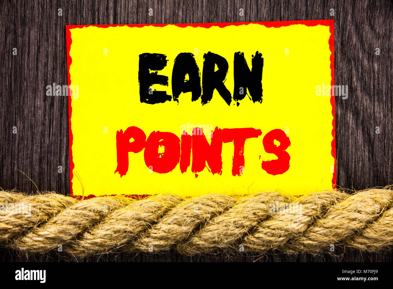 Handwritten text sign showing Earn Points. Conceptual photo Loyalty ...