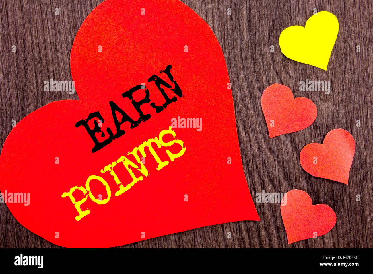 Handwriting Announcement text showing Earn Points. Concept meaning ...