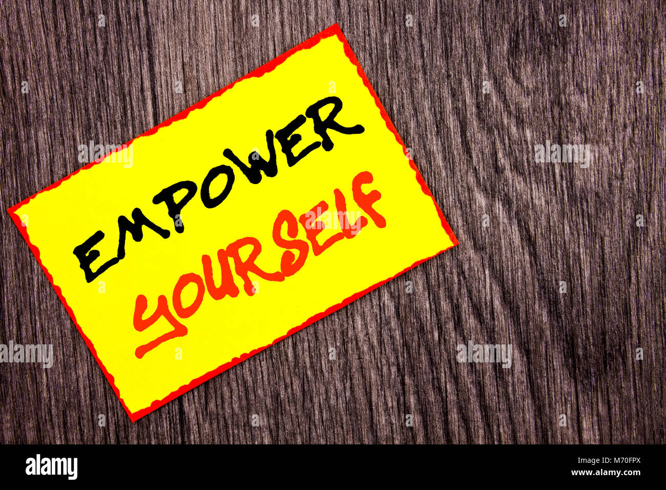 Conceptual hand writing text showing Empower Yourself. Concept meaning ...