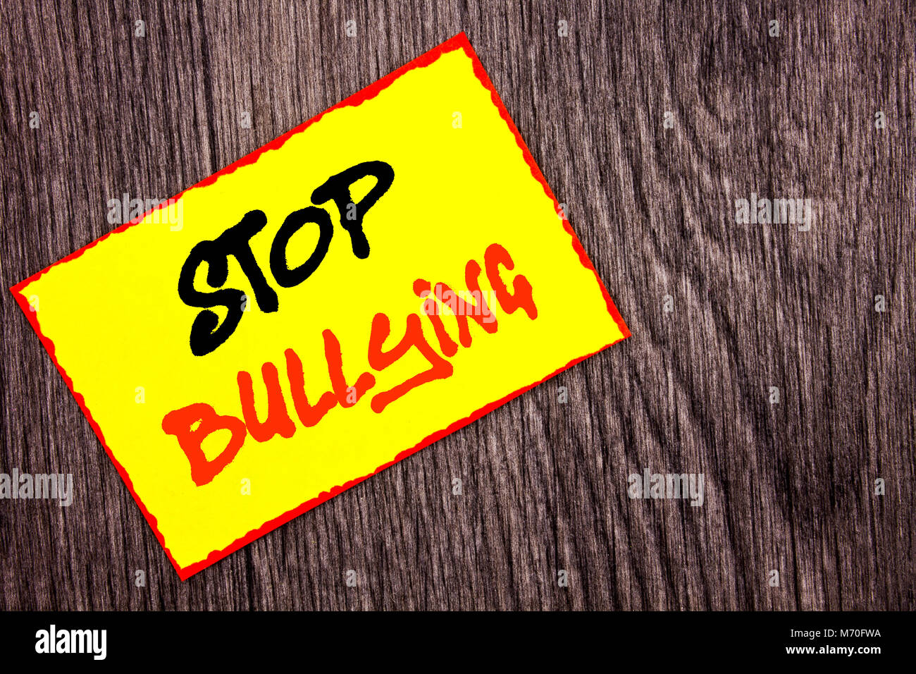 Conceptual hand writing text showing Stop Bullying. Concept meaning ...