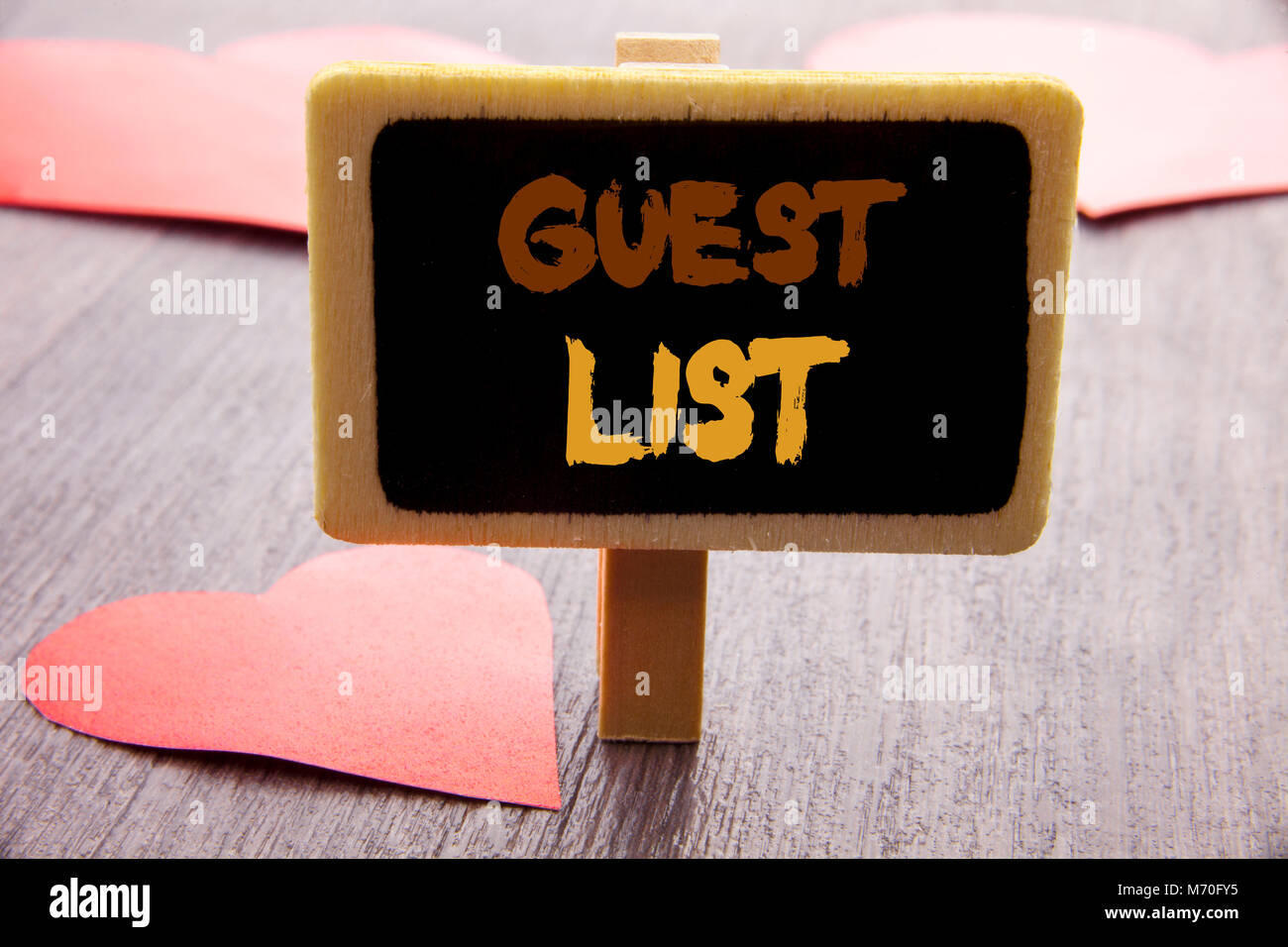 Handwriting text showing Guest List. Business photo showcasing Planning ...
