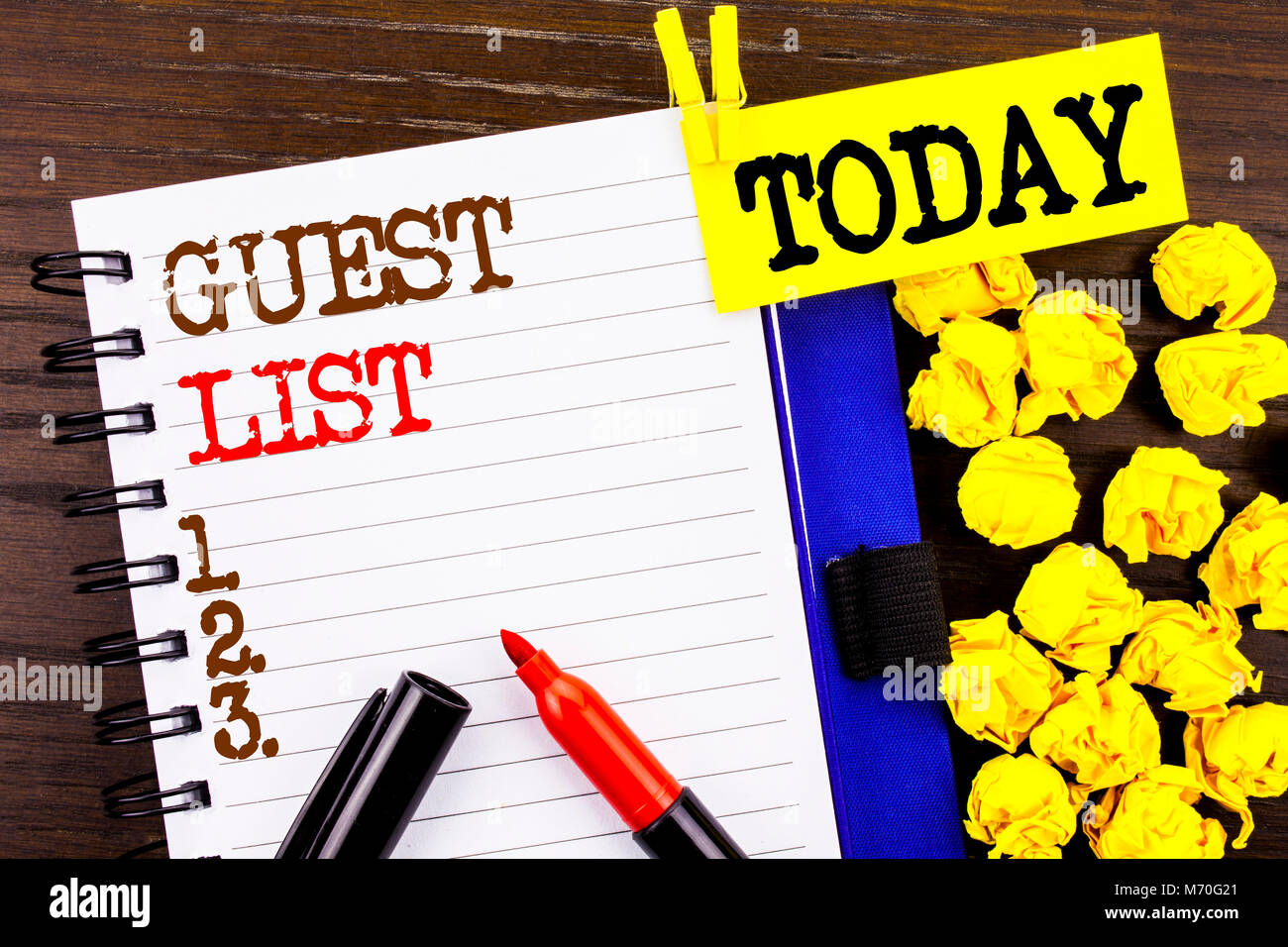 Word, writing, text Guest List. Business concept for Planning Wedding ...