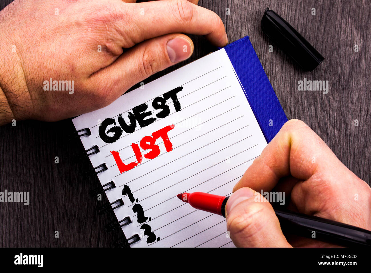 Handwritten text sign showing Guest List. Conceptual photo Planning ... Handwritten text sign showing Guest List. Conceptual photo Planning ...
