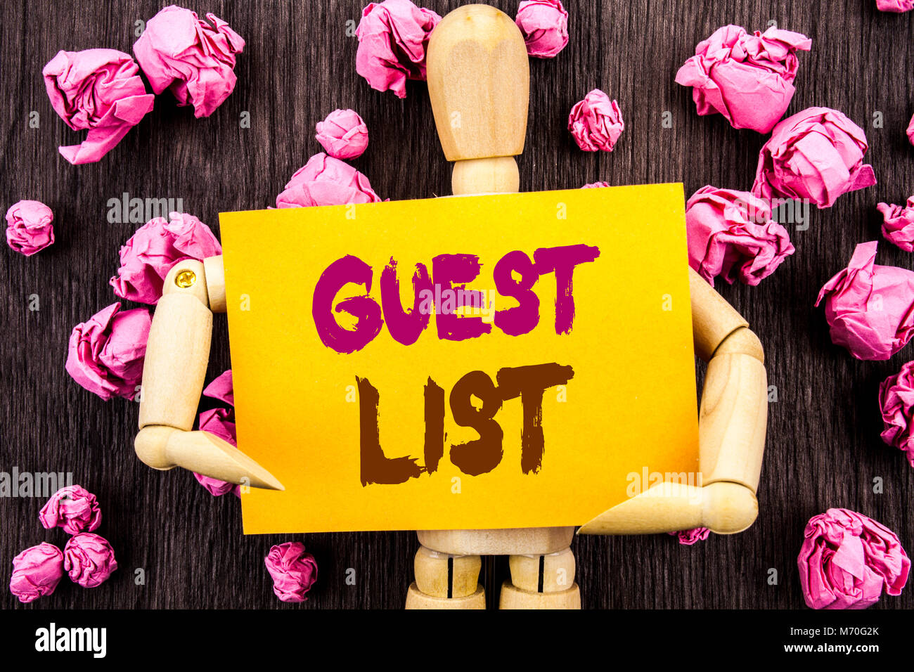 Word, writing, text Guest List. Conceptual photo Planning Wedding Or ...