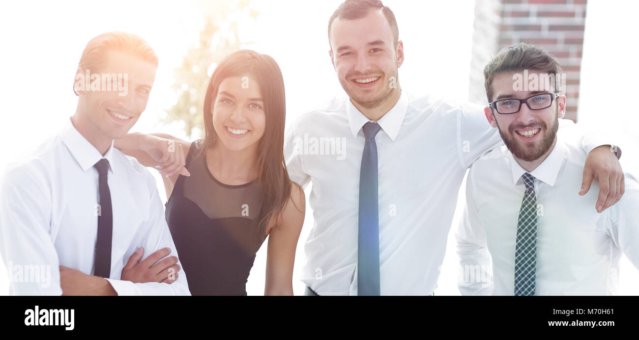 closeup portrait of friendly business team Stock Photo - Alamy