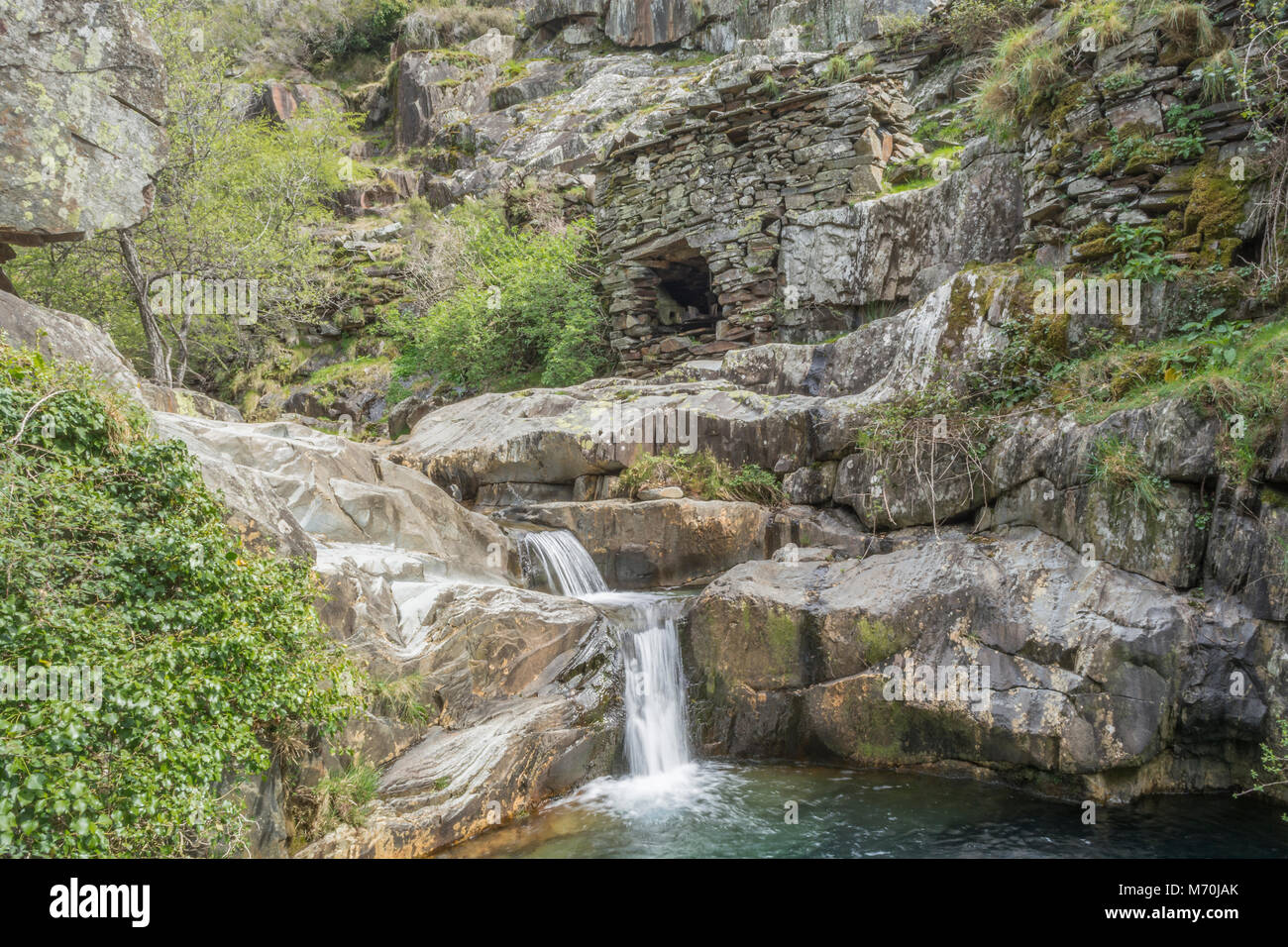 Natural waterfalls river Portugal Stock Photo - Alamy