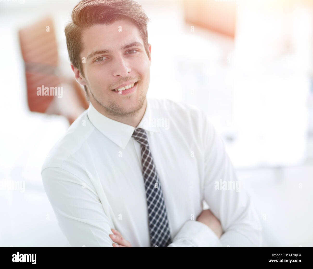 successful employee at a Desk Stock Photo - Alamy