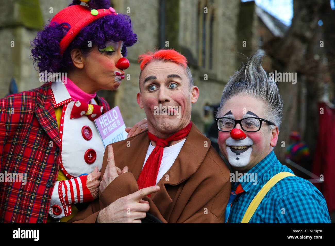 People dressed as clowns attends the 72nd annual memorial service at ...