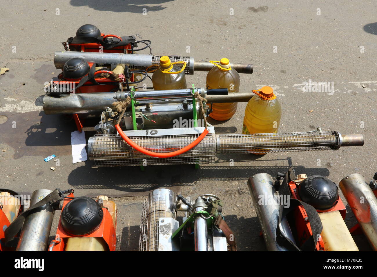 Fogging machines equipment preparing and serviced to use for kills ...