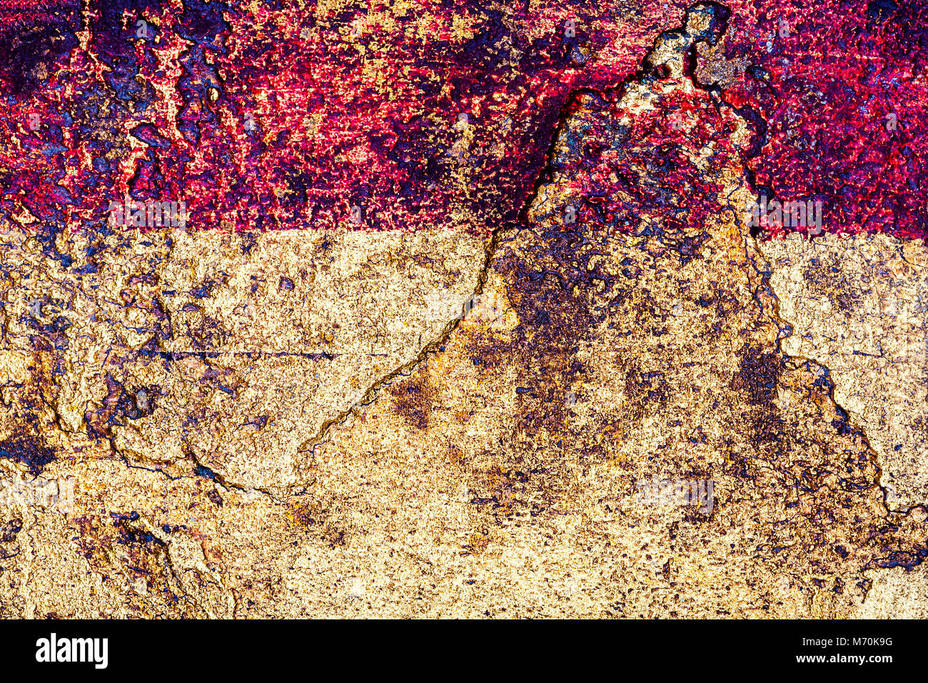 Red with golden bumpy wall stucco texture background Stock Photo - Alamy