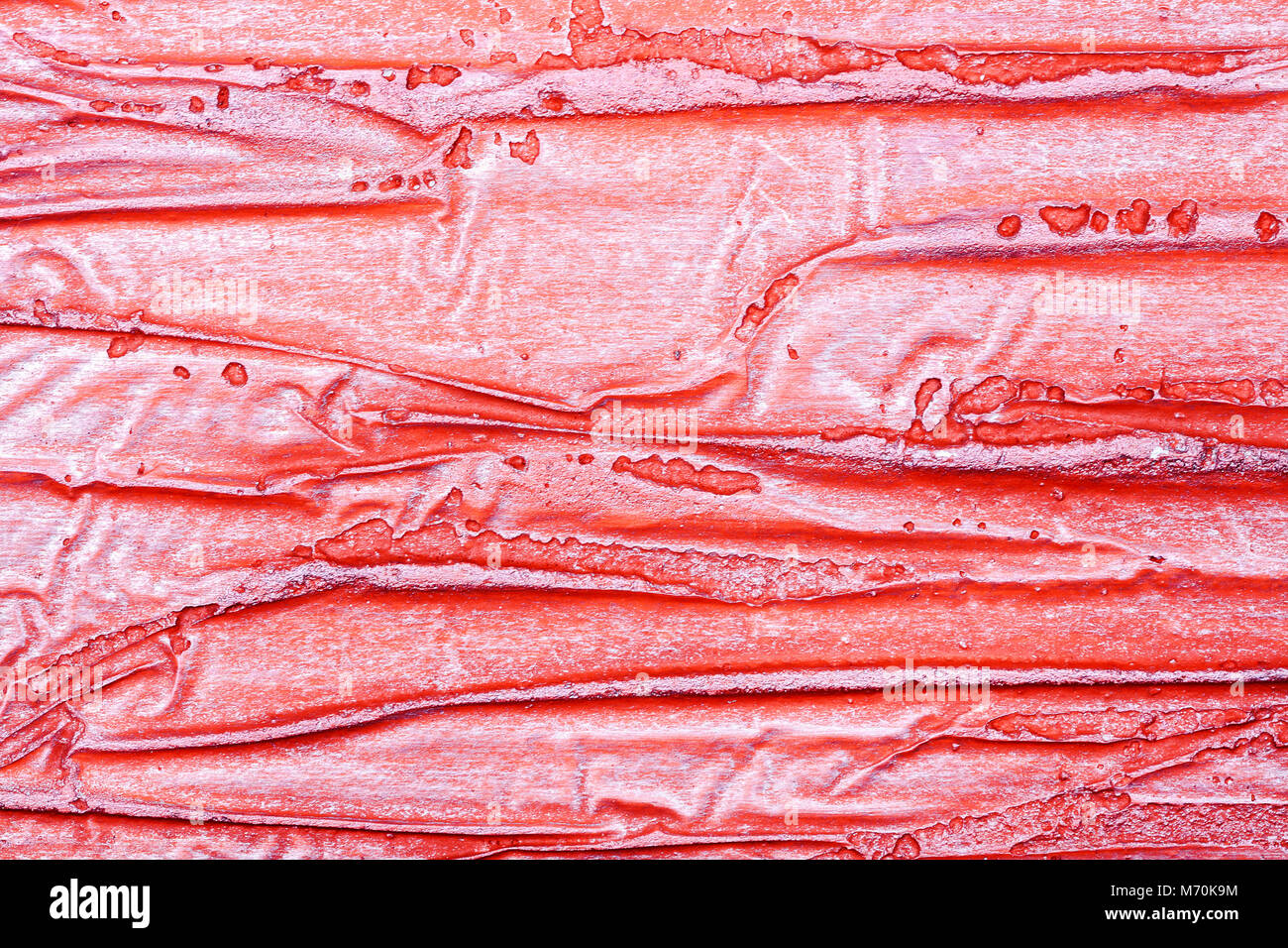 Red bumpy wall stucco texture background, crumpled leather imitation ...