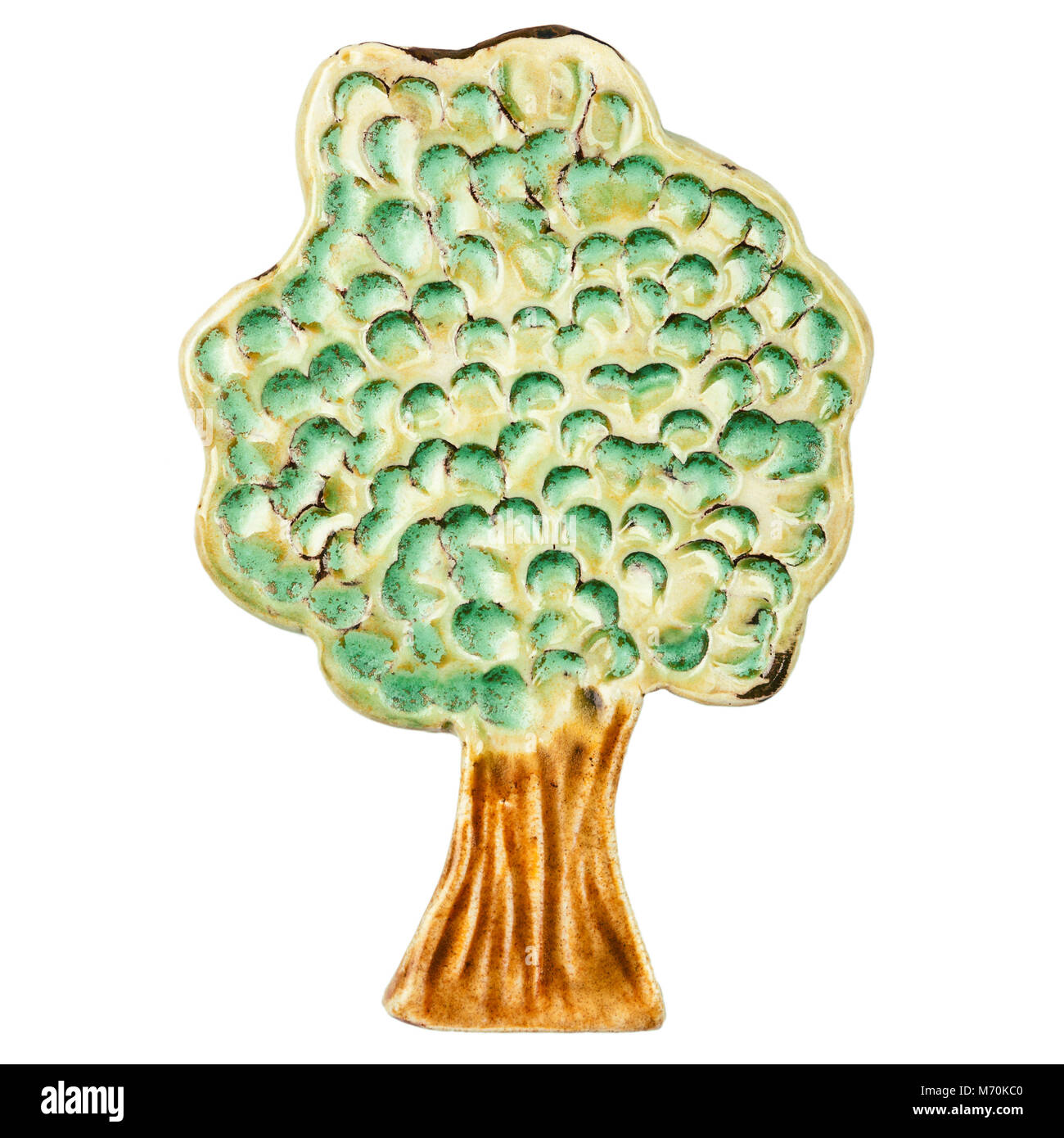 Handmade ceramic tree isolated on white background Stock Photo - Alamy