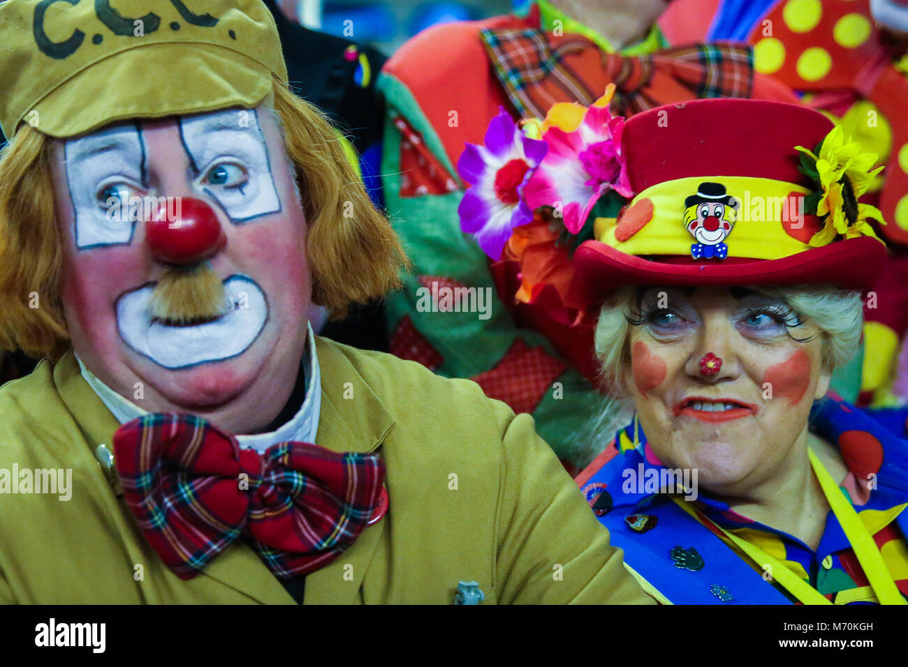 People dressed as clowns attends the 72nd annual memorial service at ...