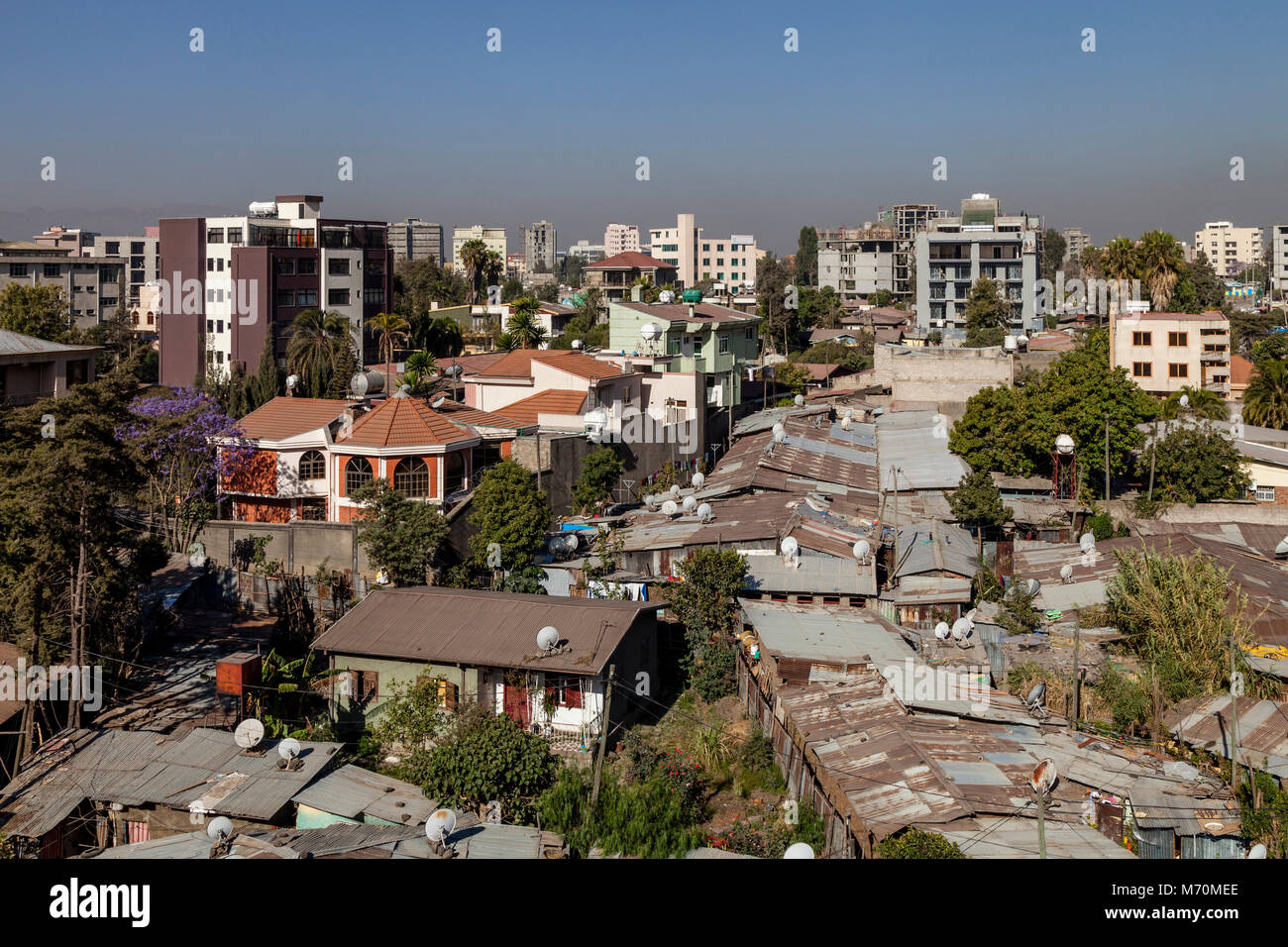 A Slum District Of Addis Ababa, Ethiopia Stock Photo - Alamy