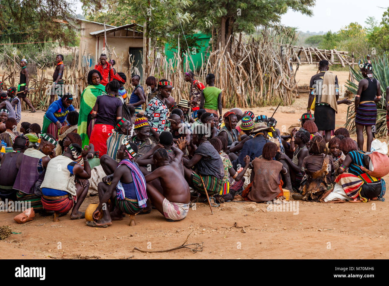 Hamer and Banna People Socialising At The Alduba Tribal Market, near ...