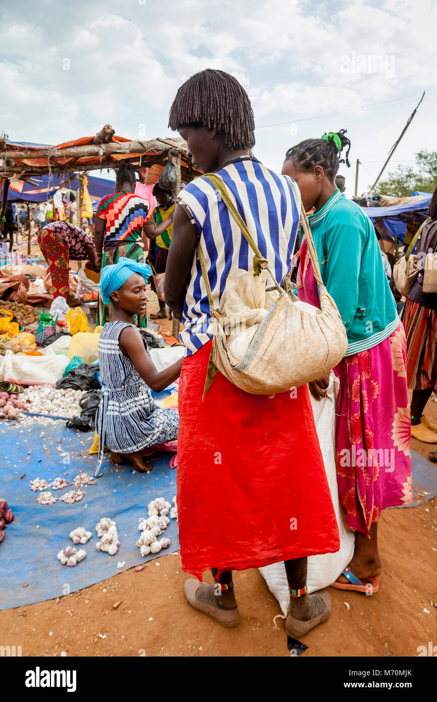 Tribal People Buying Vegetables and Spices At The Alduba Tribal Market ...