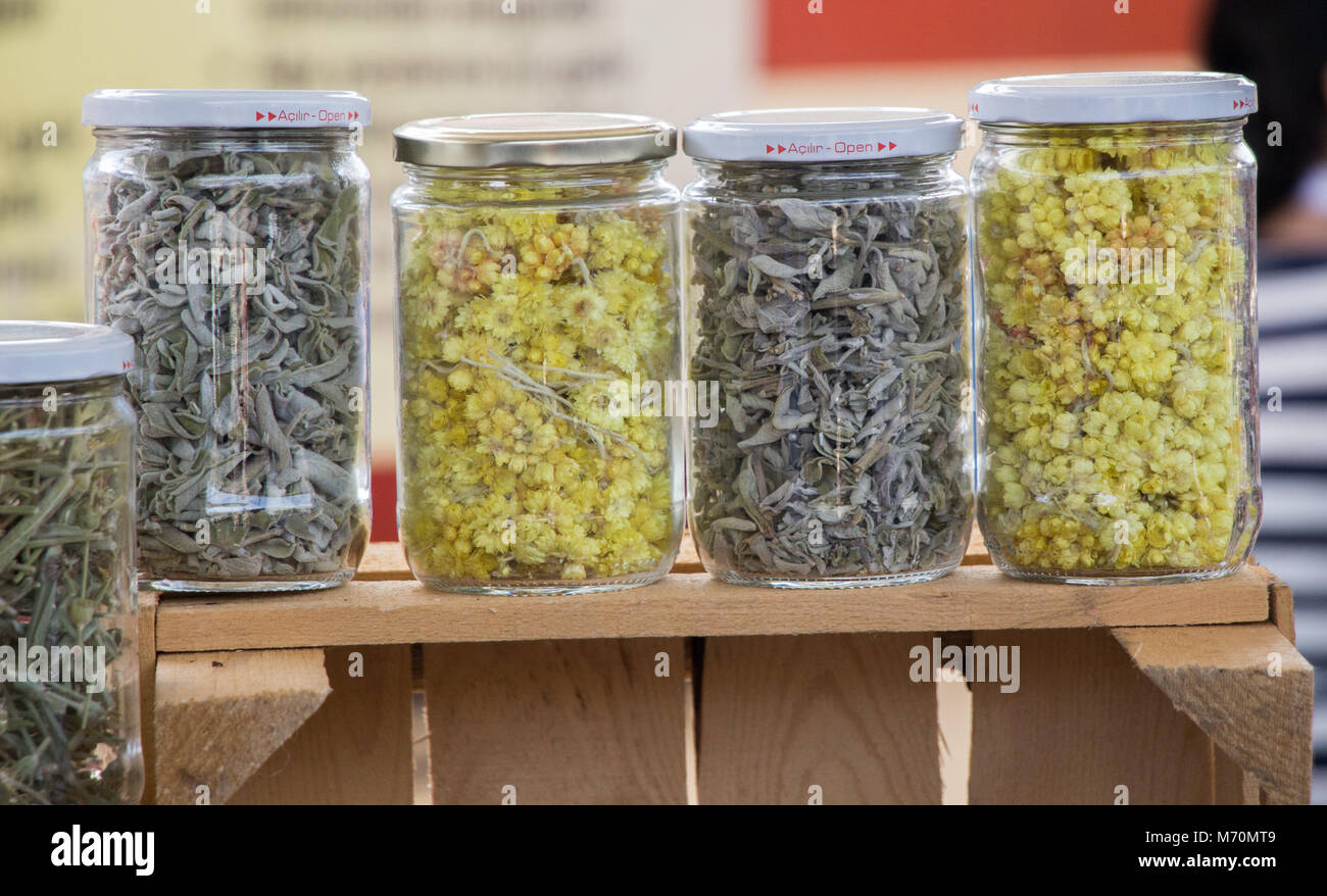 Beautiful colorful natural flowers in dry form Stock Photo - Alamy