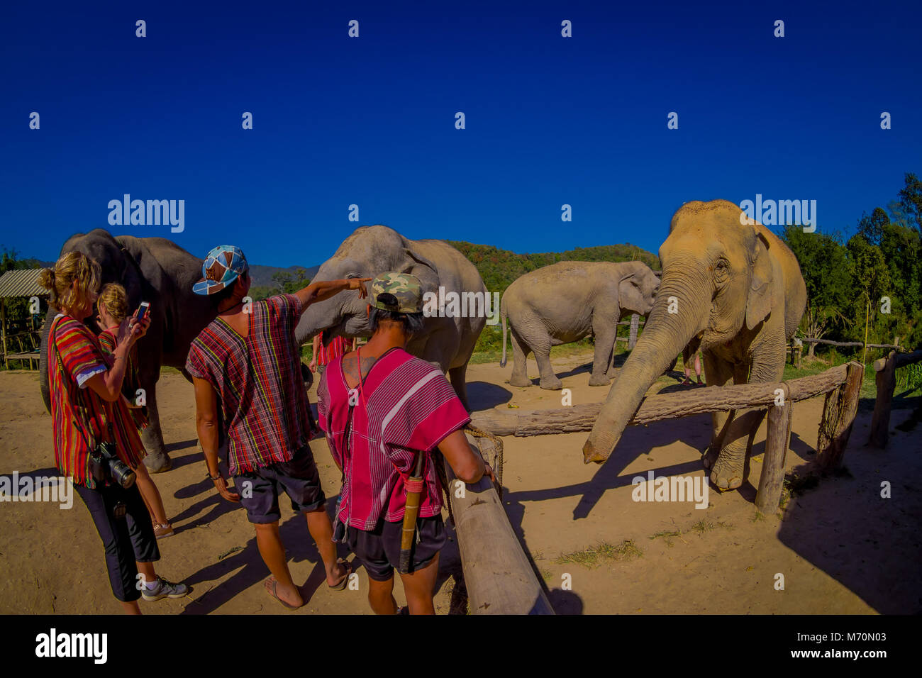 CHIANG RAI, THAILAND - FEBRUARY 01, 2018: Beautiful outdoor view of ...