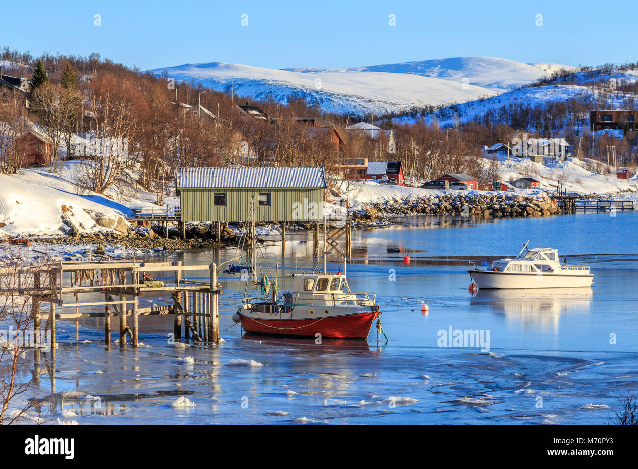 Landscape images ,Arctic Circle Kvaloya island Troms Tromso norway 2018 ...