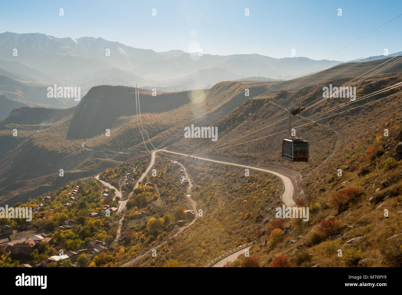 Double track cable car at Tatev monastery,Armenia Stock Photo - Alamy