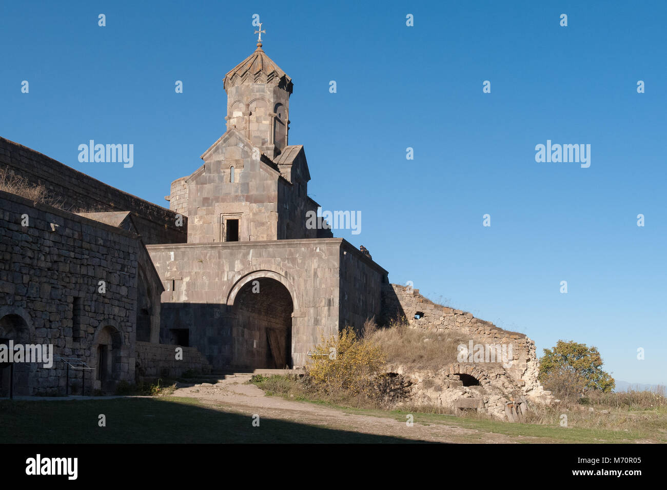 The Tatev Monastery is a 9th-century monastery located on a large ...